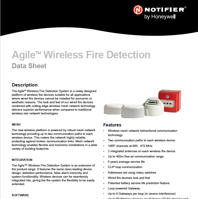 Agile™ Wireless Fire Detection and Servicing | Senseco Systems